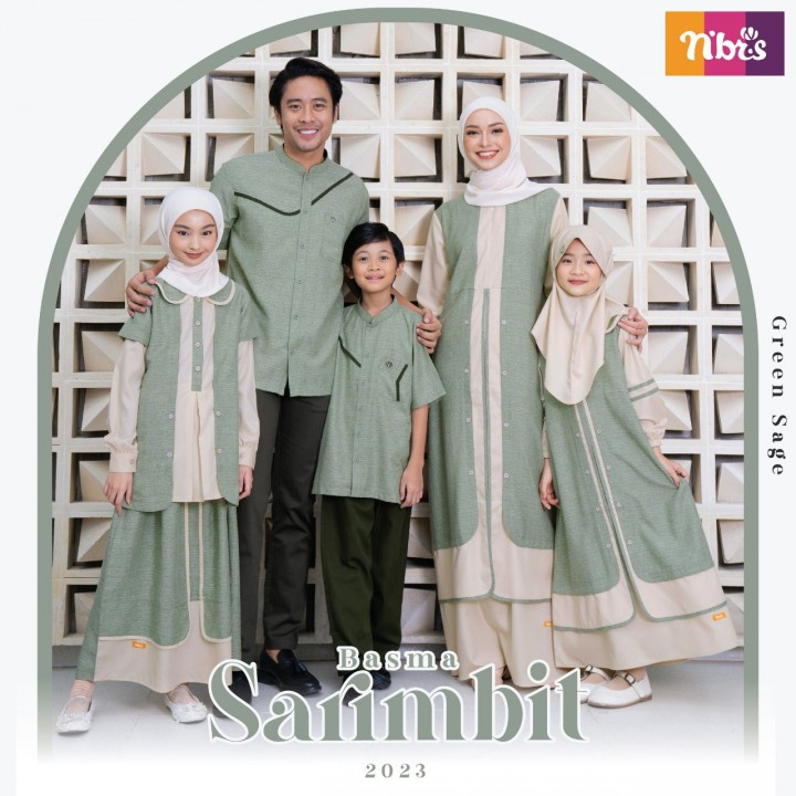 Jual NIBRAS SARIMBIT KELUARGA 2023 BASMA WARNA GREEN SAGE (KOKO AYAH ...