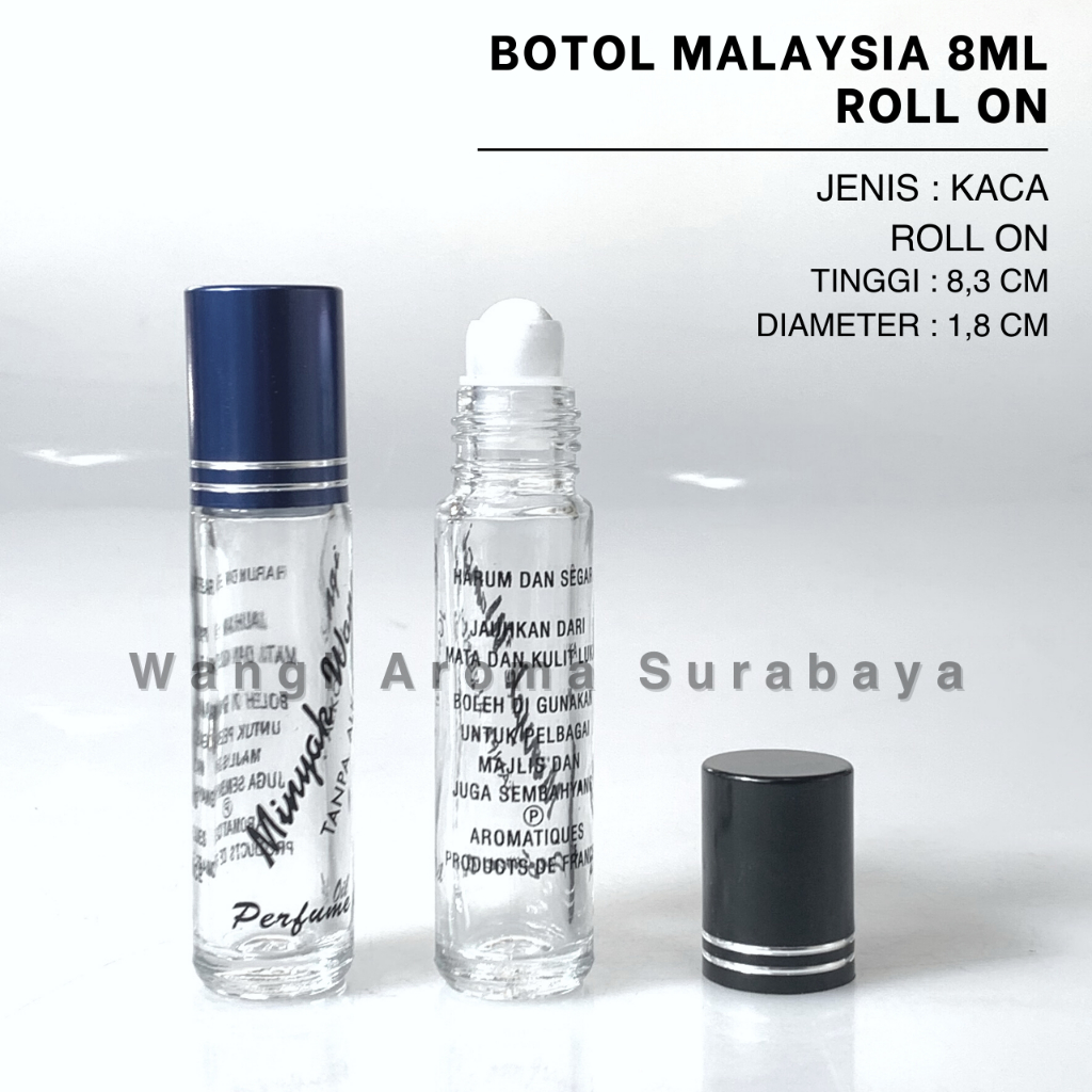 Jual Botol Roll On Malaysia 8ML - Botol Malaysia 8ML Roll On - Botol ...