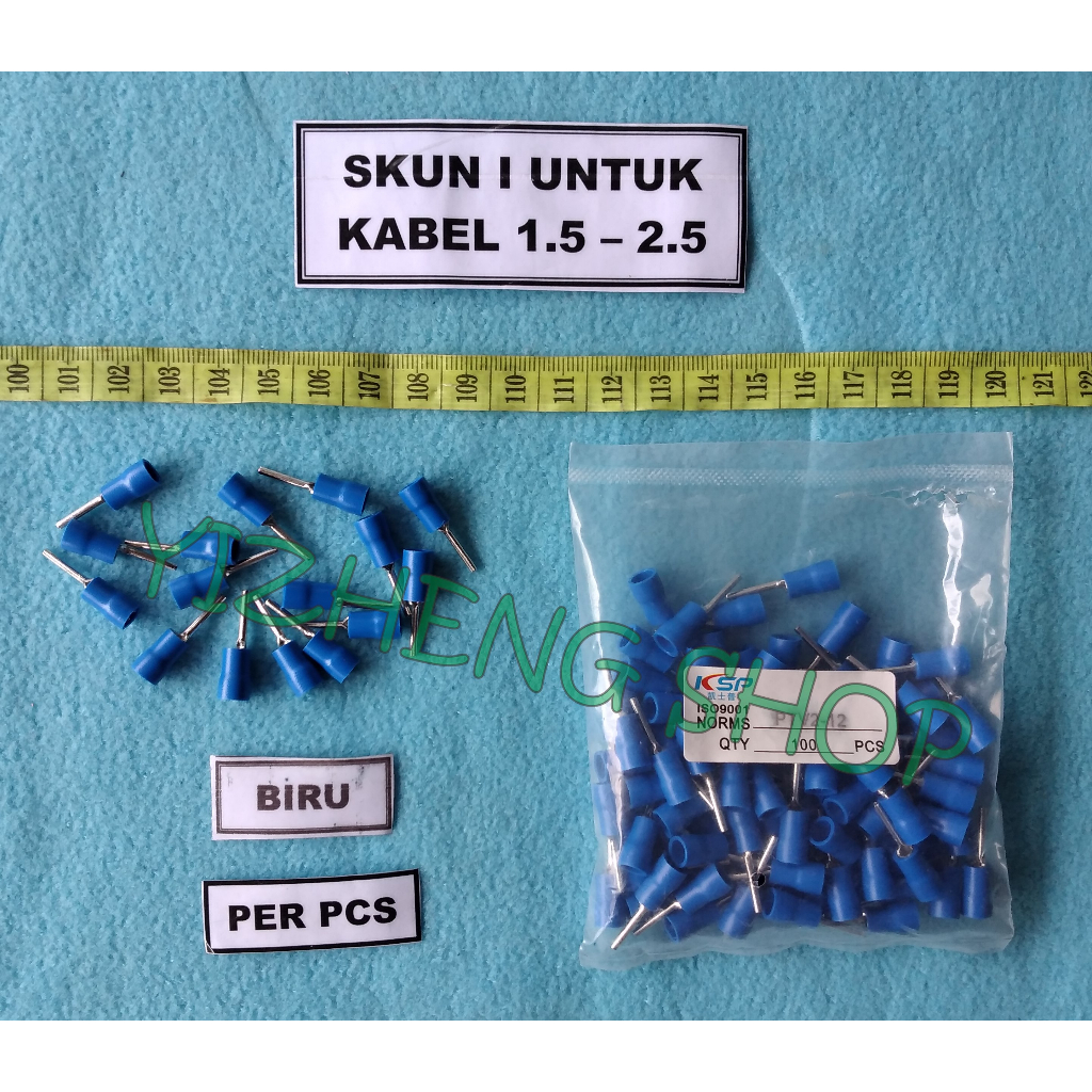Jual SKUN I UNTUK KABEL 1,5 -2,5 (BIRU) PER PCS | Shopee Indonesia