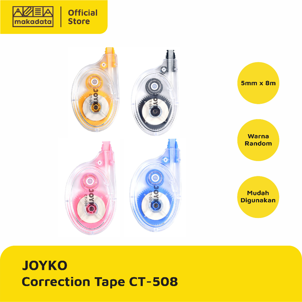 Jual STIPO KERTAS / TIP-EX / CORRECTION TAPE JOYKO CT-508 MURAH ...