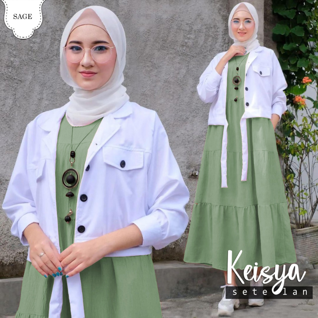 Jual SETELAN ROMPI DAN GAMIS PEREMPUAT SET KEISYA FASHION BUSANA MUSLIM ...