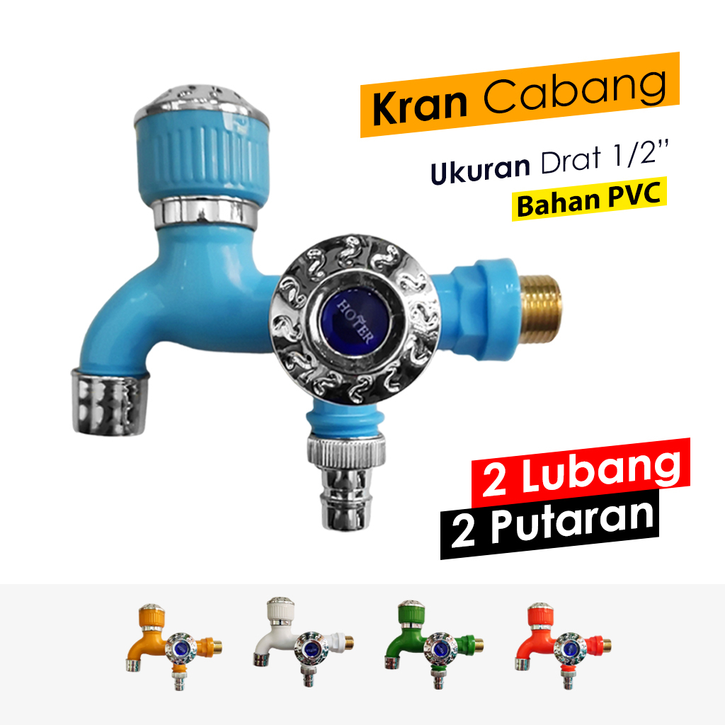 Jual Keran Kran Air Double Cabang Wall Tembok Shower Mandi - Keran ...