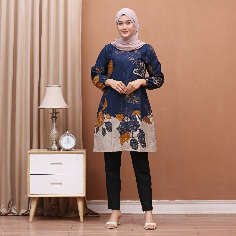 Jual Baju Batik Wanita Tunik Batik Modern Batik Dadi Laris Batik Kerja | Shopee Indonesia
