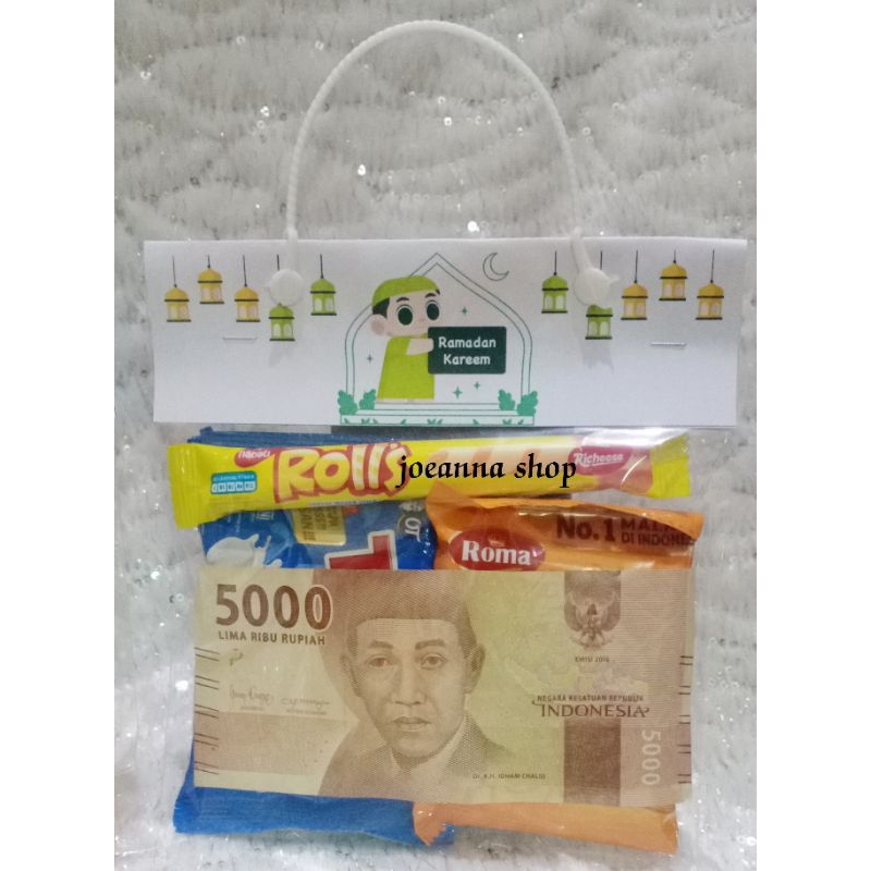 Jual Parcel Snack Lebaran Anak 10 ribu (uang 5 ribu) | Shopee Indonesia