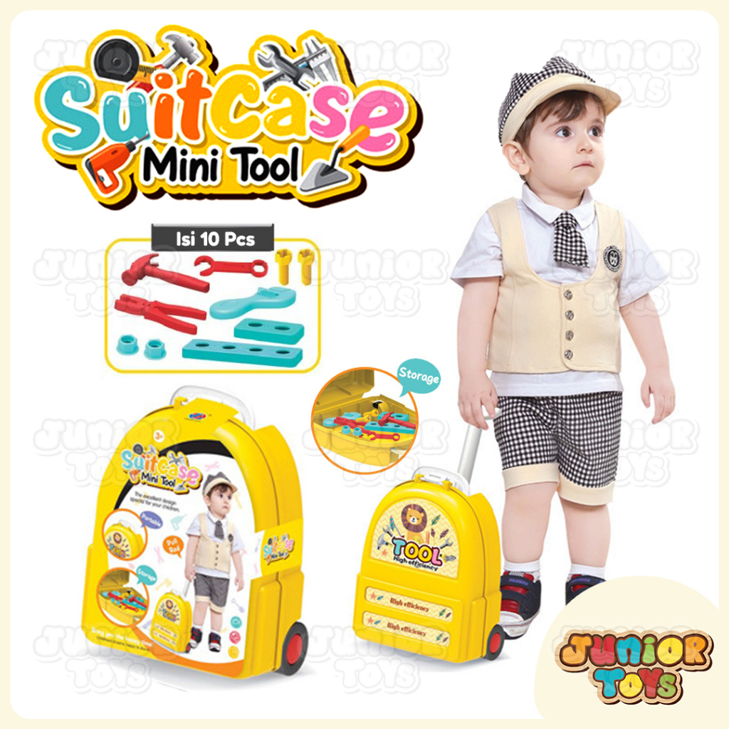 Jual Mainan Anak Tools Set Alat Pertukangan Perkakas Tool Box Permainan ...