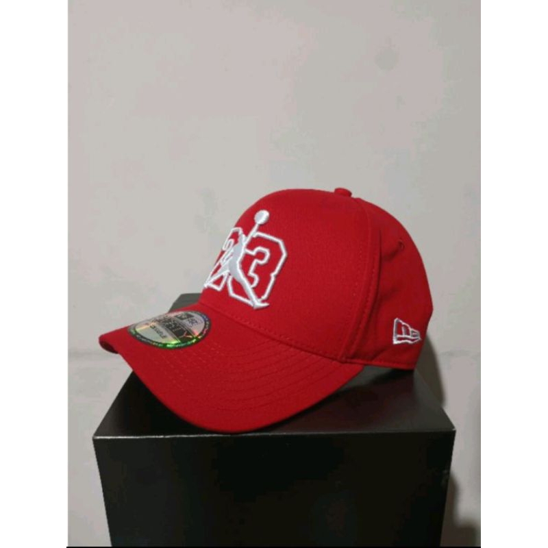 Jual 23 Jordan putih /Bahan Merah / 9Forty A Frame / Topi premium ...