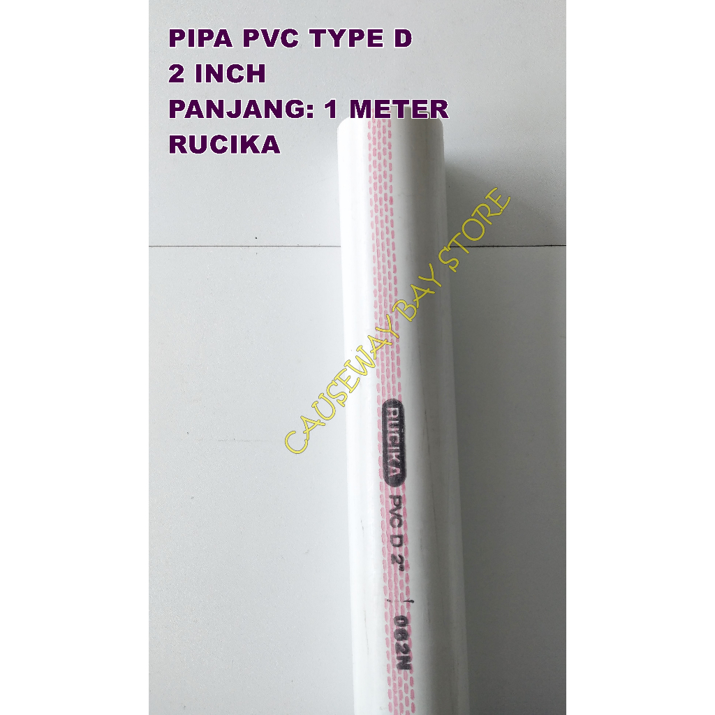 Jual PIPA PVC 2 INCH TYPE D PANJANG 1 METER RUCIKA PUTIH | Shopee Indonesia