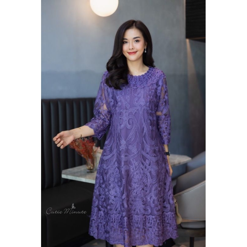 Jual [premium] Cutie Minute Dress Brukat Bangkok Shopee Indonesia