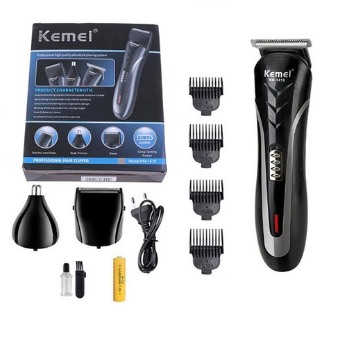Jual Kemei KM1407 Mesin Cukur KM-1407 Clipper 3 in1 Alat cukur potong rambut charger | Shopee ...