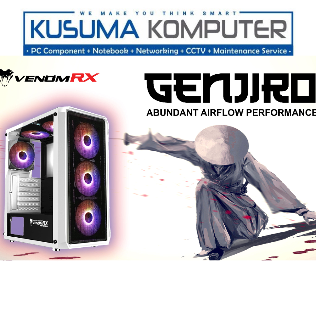 Jual Venomrx Genjiro + 3 Fan ARGB Casing PC Gaming | Shopee Indonesia