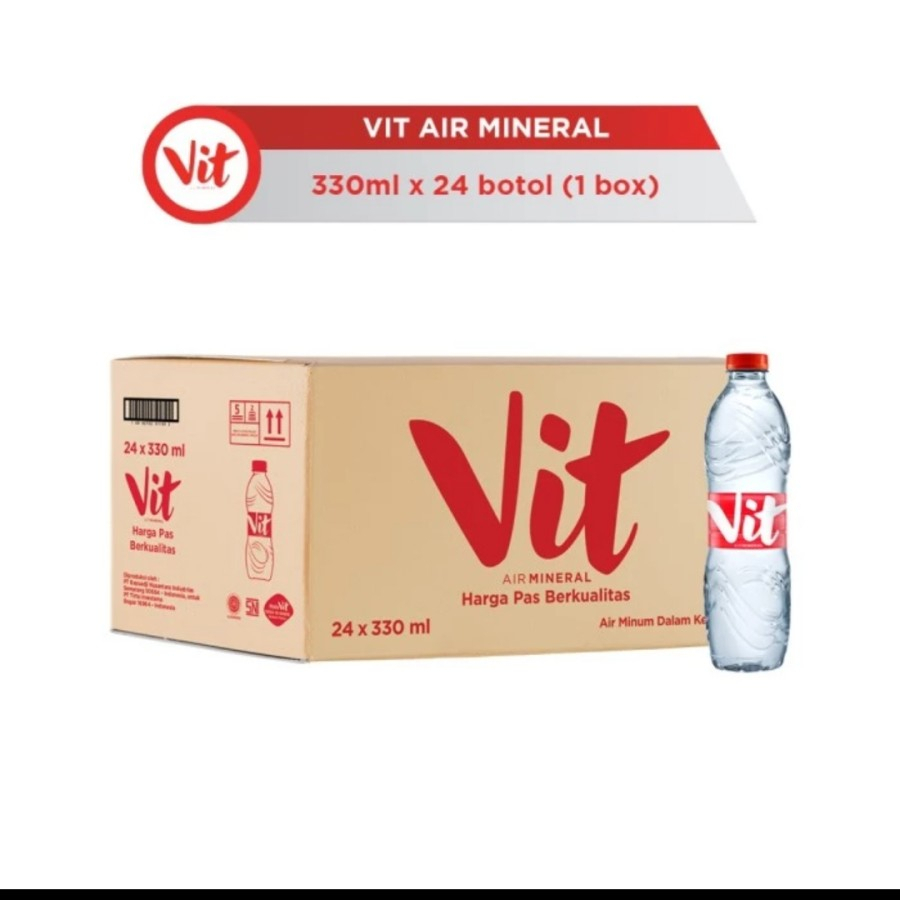 Jual air mineral vit 330ml isi 24 botol | Shopee Indonesia