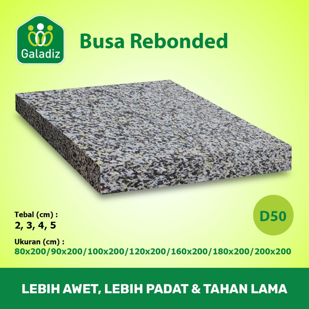 Jual BUSA REBONDED / REBONDED FOAM / MATRAS DENSITY 50 / TEBAL 2 CM -5 ...