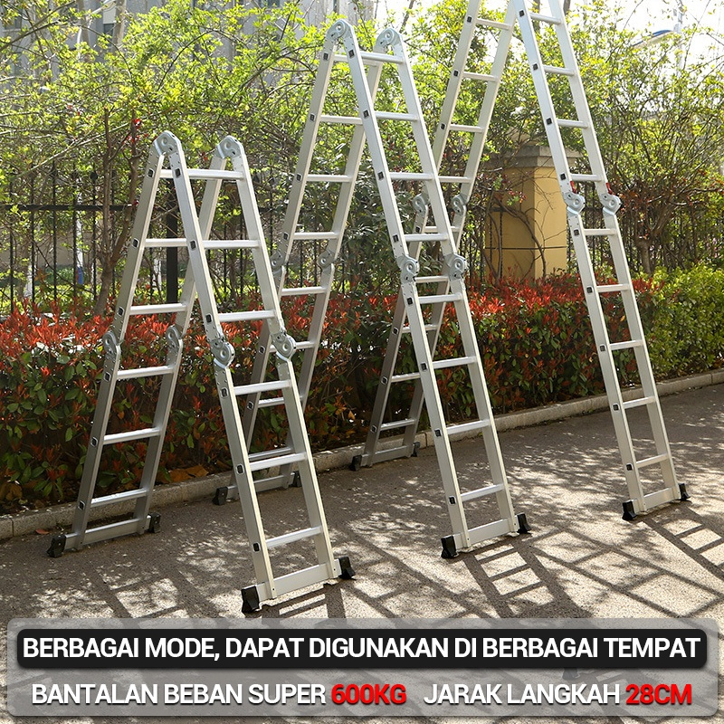Jual Tangga Lipat 5.8 Meter Paduan Aluminium Teleskopik Tangga ...