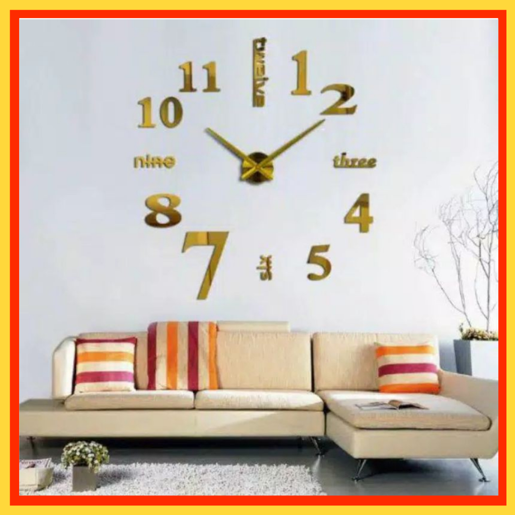 Jual Jam Dinding Besar Unik Aesthetic DIY Giant Wall Clock Diameter 80 ...