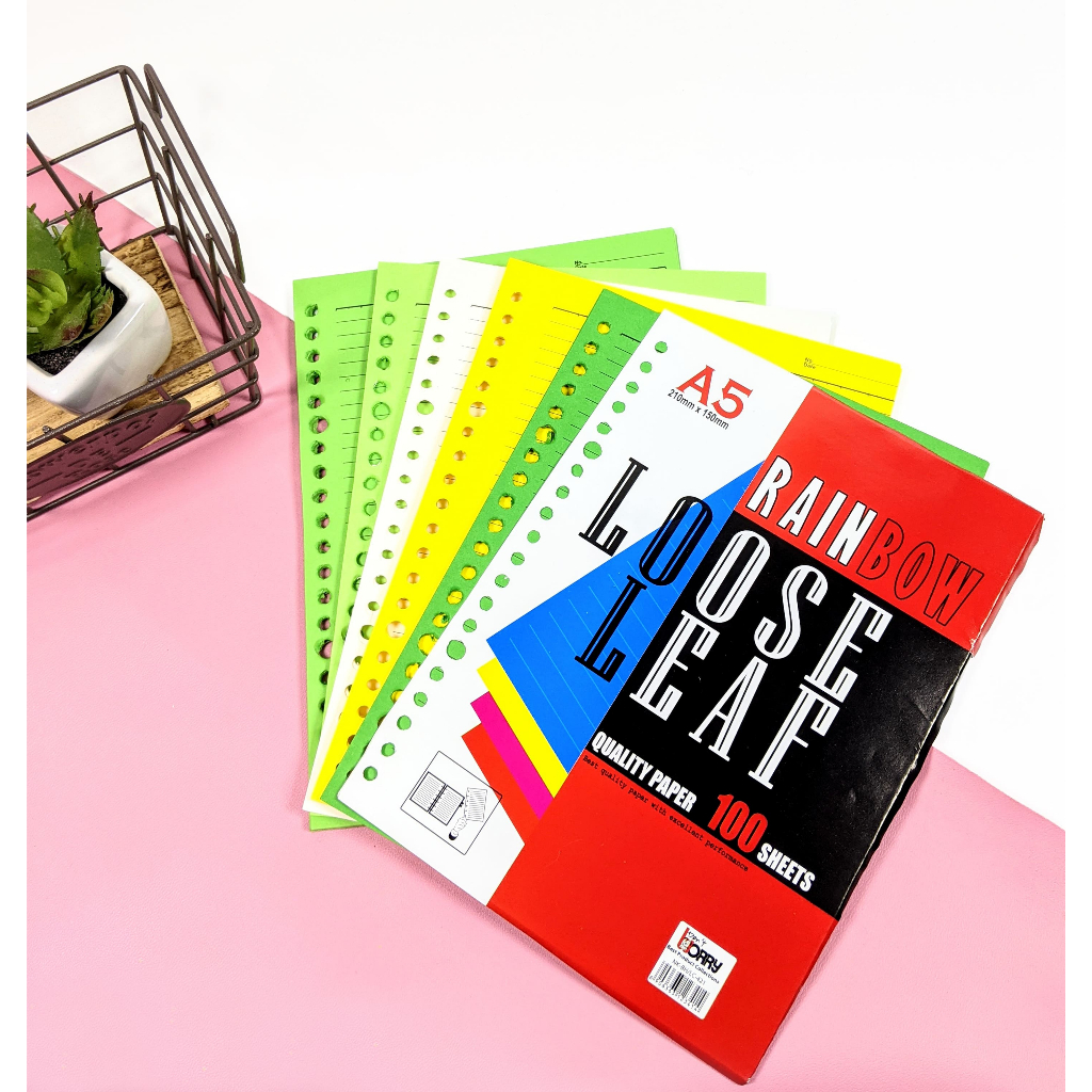 Jual KERTAS FILE / KERTAS ISI BINDER WARNA / KERTAS LOOSE LEAF COLOR 50 ...
