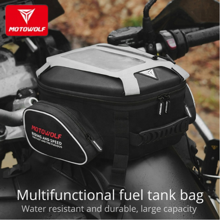 Jual Tank Bag Motor Waterproof Universal Motowolf Tankbag Plus Phone ...