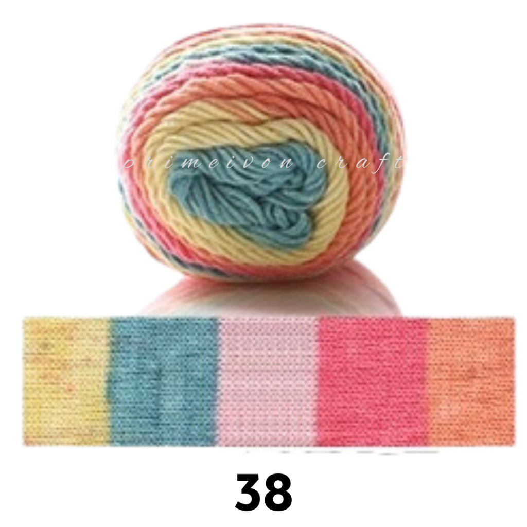 Jual Benang rajut katun rainbow/ rainbow cake yarn RB5 | Shopee Indonesia