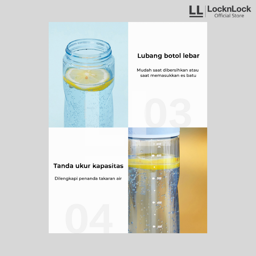 Jual LocknLock Exclusive Botol Minum Grip Sports Bottle Tritan 700ml ...