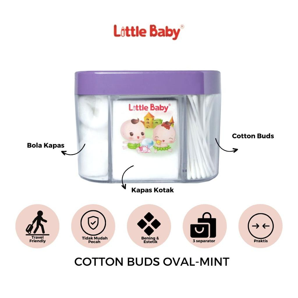 Jual Little Baby - Cotton Buds Oval- Box cotton buds- Tempat Kapas ...