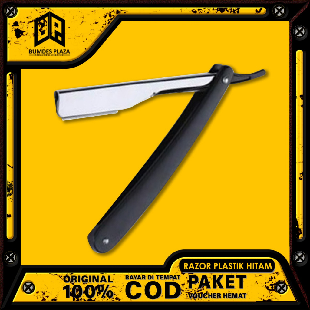 Jual Razor Plastik Hitam Pisau Cukur Rambut Jenggot Kumis Barbersupply ...