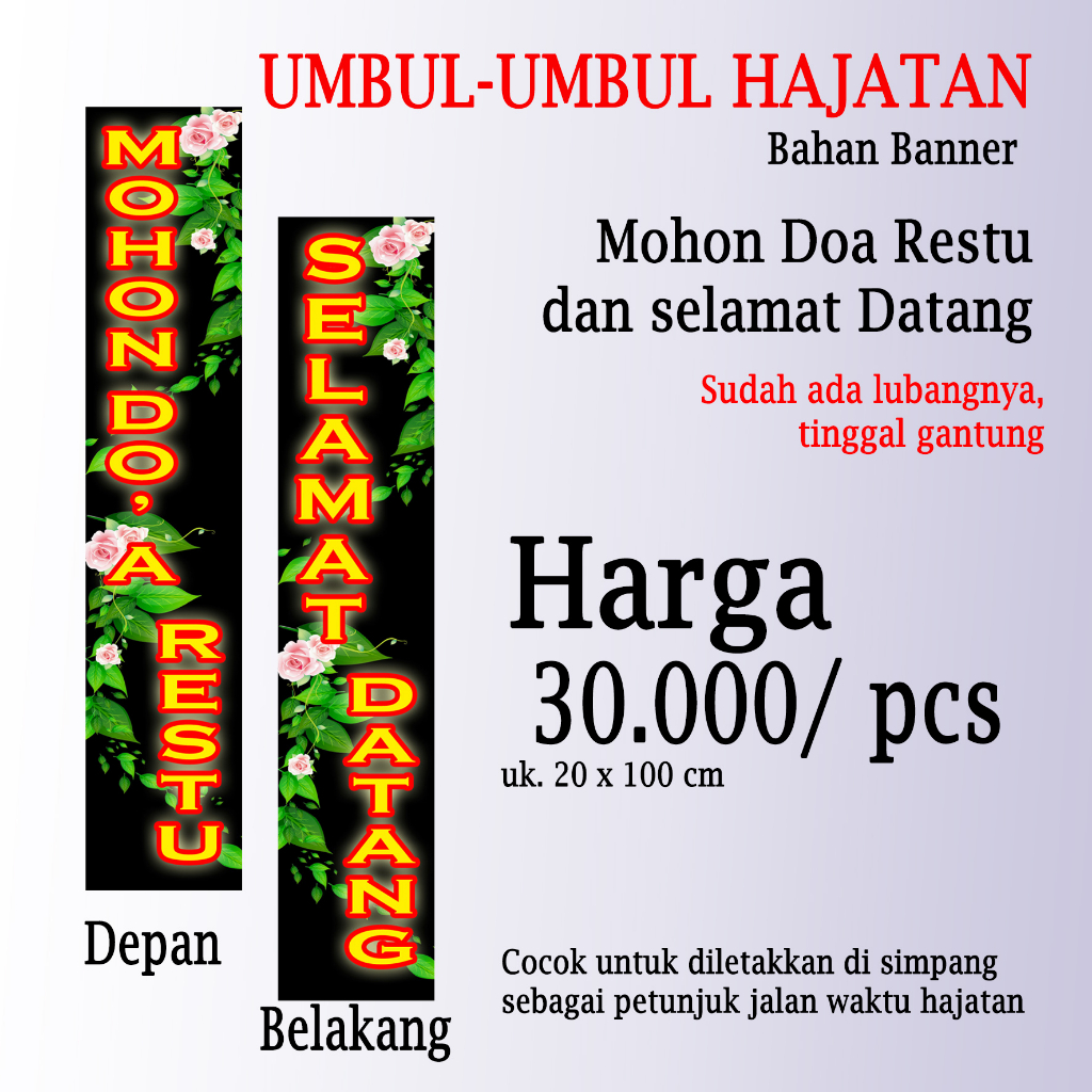 Jual Banner Ucapan Selamat datang dan ucapan Mohon Doa Restu | Shopee ...