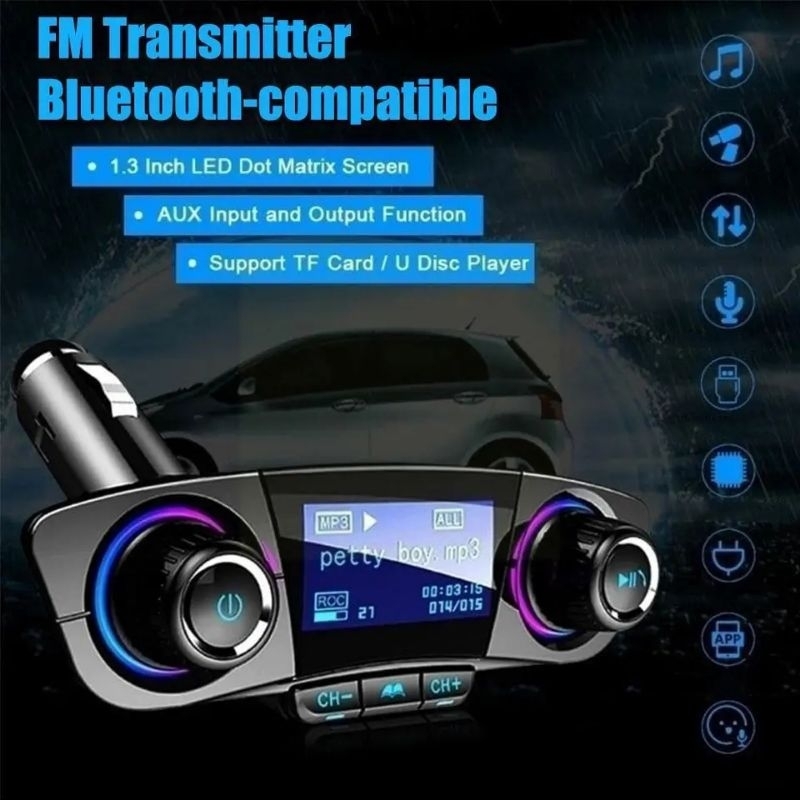 Jual smart dual USB car charger FM modulator transmitter pemutar radio ...