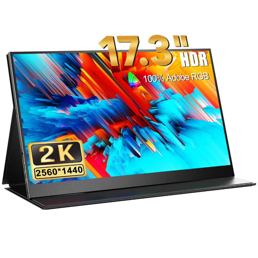 Jual UPERFECT Monitor Portabel 17.3 Inci, Layar IPS HDMI Tipe-c 2K HDMI ...