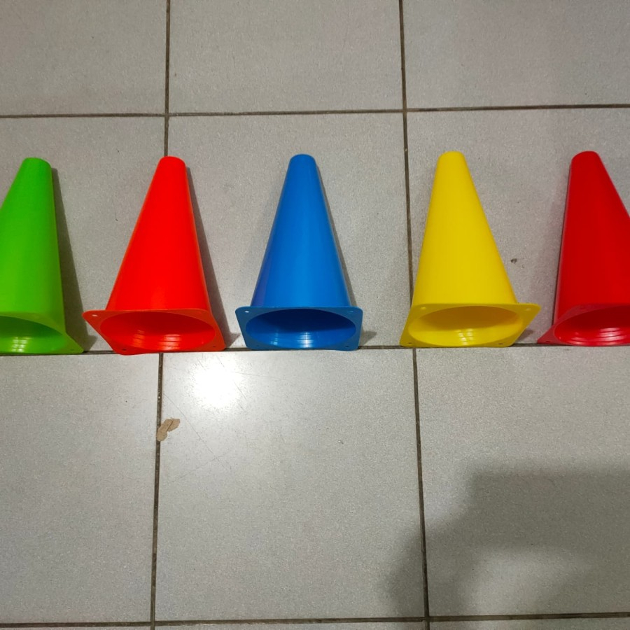 Jual Traffic Cone Cones Tinggi RAPAT ISI 12PCS - 23CM Tebal Pembatas ...