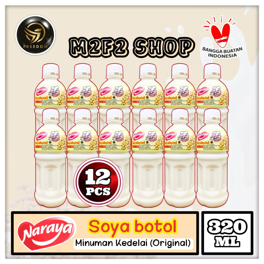 Jual Naraya Minuman Susu Kedelai | Soya Botol Pet - 320 ml (Kemasan 12 ...