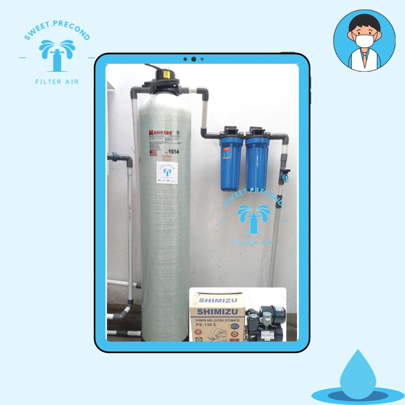 Jual Paket Tabung Filter Air 1054" + 3 Media + 2 Housing Catridge ...