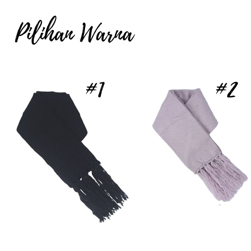 Jual Syal Rajut Dewasa Scraf Umroh Haji Polos Syal Leher Panjang ...