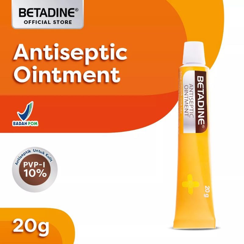 Jual Betadine Ointment Tube / 20 gr / Mencegah infeksi / krim luka ...