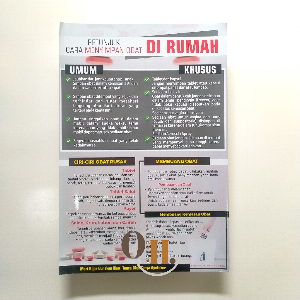 Jual Poster Cara Menyimpan Obat di Rumah - Poster Farmasi, Poster ...