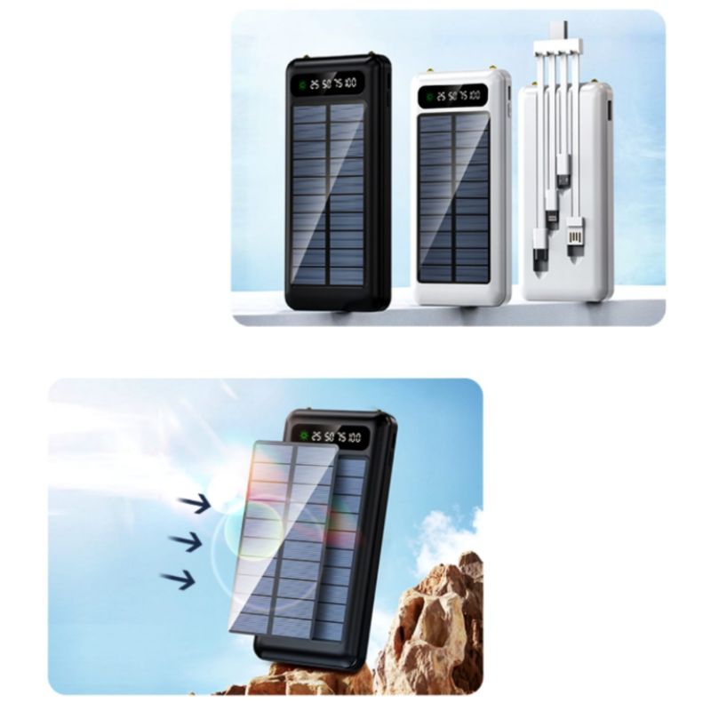 Jual Powerbank Solar Tenaga Surya LED Indikator Multifungsi 10000 mAh ...