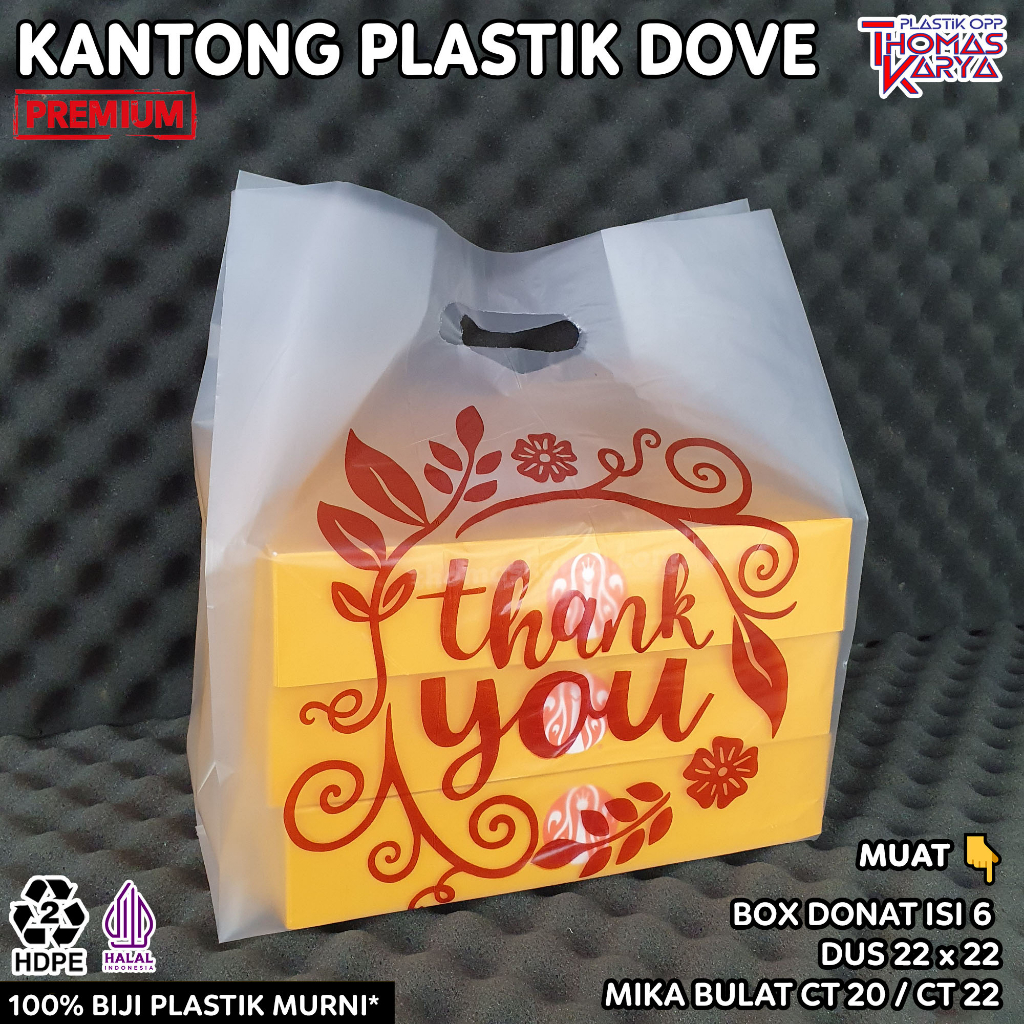 Jual Plastik Bolu Susu Motif THANK YOU isi 50 Paper Bag Box Brownies ...