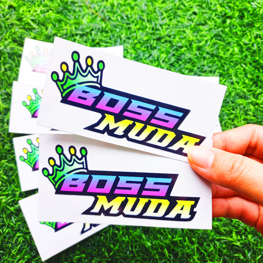 Jual stiker sticker print & cut Boss Muda mahkota variasi motor ...