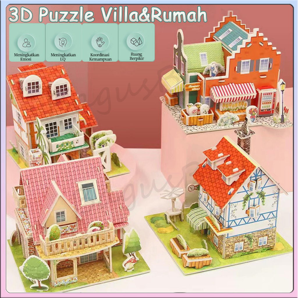 Jual Mainan Anak 3D Puzzle Diy Mainan edukasi puzzle 3d anak Miniatur ...
