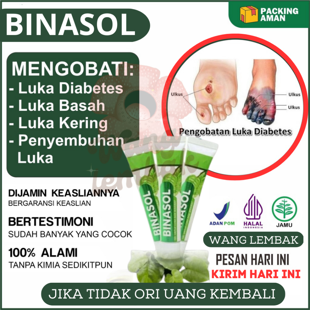 Jual Binasol Gel Obat Herbal Luka Diabetes Jerawat Dan Masalah Kulit ...