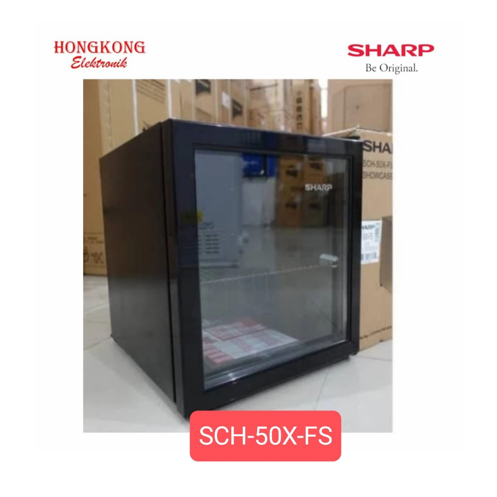 Jual Showcase Sharp SCH 50X FS Mini Glass Chiller Kaca 55L SCH50XFS ...