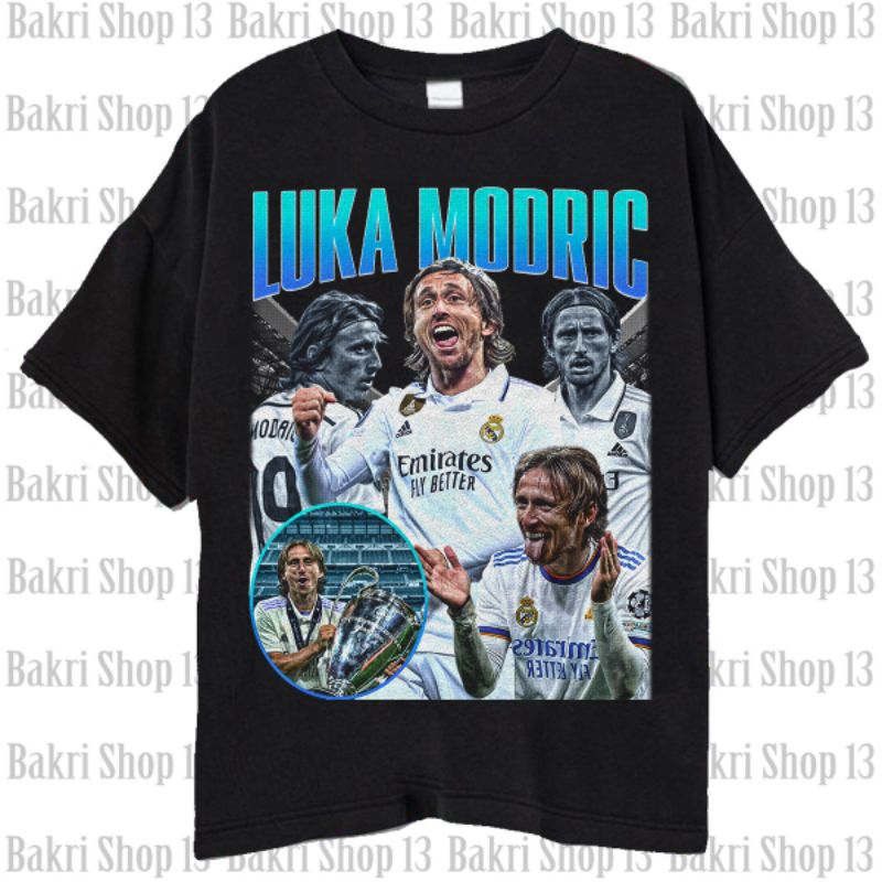 Jual Real Madrid Luka MODRIC T-shirt/Kaos Bola Vintage Wash Luka Modric ...