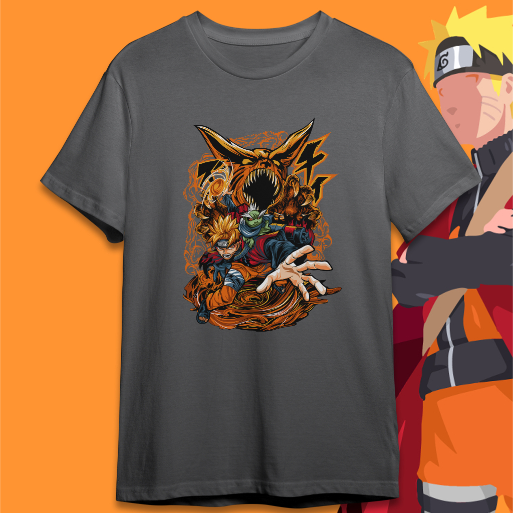 Jual Kaos Premium Naruto Kurama A4 size Distro Murah dan Katun 100% ...