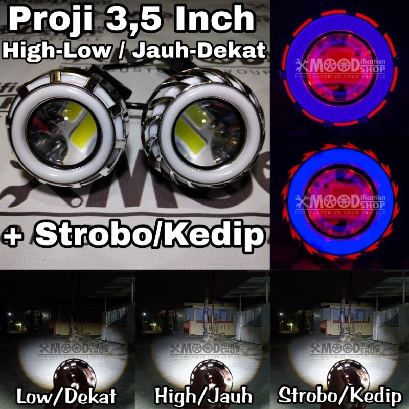 Jual Proji Jauh Dekat 3,5 Inch Model Bulat (Led Projector 3,5inch Hi ...