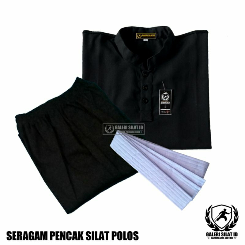 Jual Baju Silat Pemula Polos Hitam Tanpa Logo Perguruan - Seragam ...