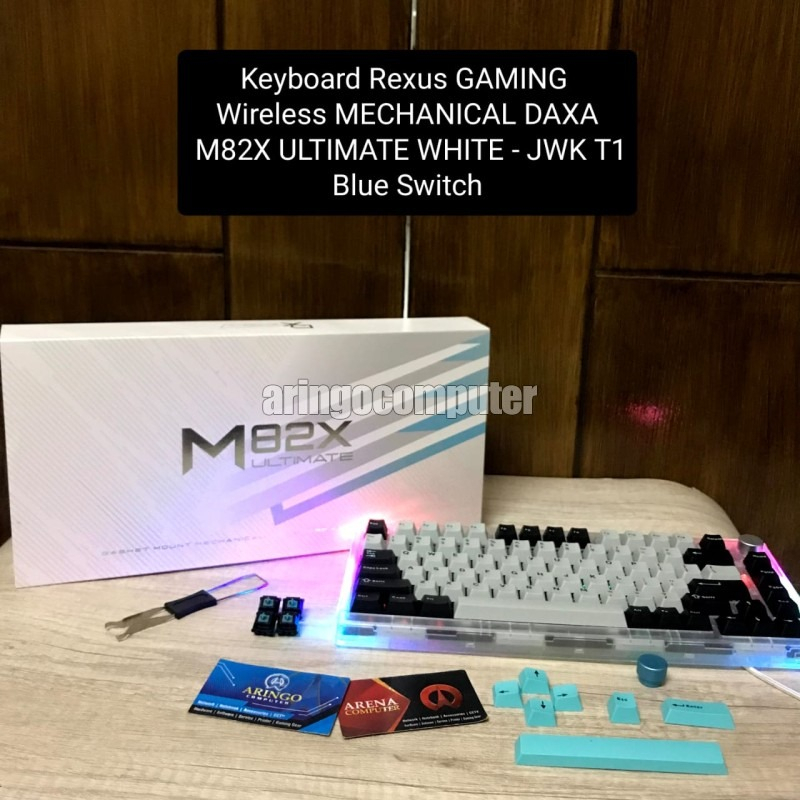 Jual Keyboard Rexus GAMING Wireless MECHANICAL DAXA M82X ULTIMATE WHITE ...