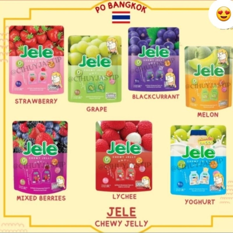 Jual jele chewy jelly original thailand 1bks (isi 6pcsx18grm) | Shopee Indonesia
