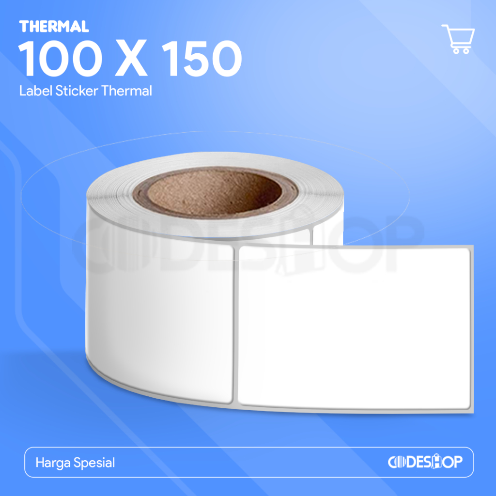 Jual Stiker Label Thermal 100 x 150 mm 1 Line A6 Gap Perforasi Core Besar | Shopee Indonesia