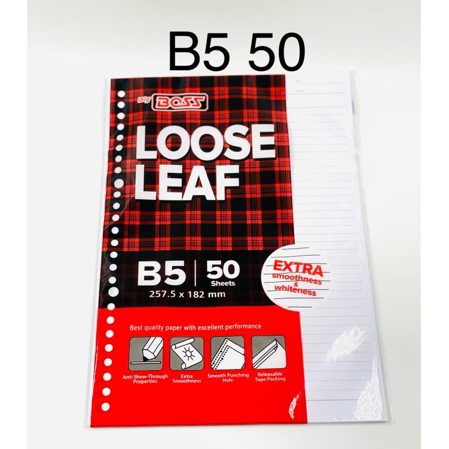 Jual Loose Leaf / Isi Kertas File / Binder Big Boss B5 50 Lembar | Shopee Indonesia