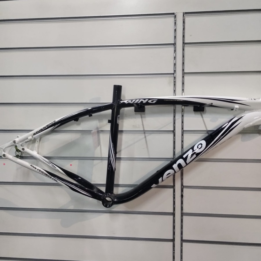 Jual Frame Venzo Wing White Black Allumunium 26 inch Original Frame Mtb ...