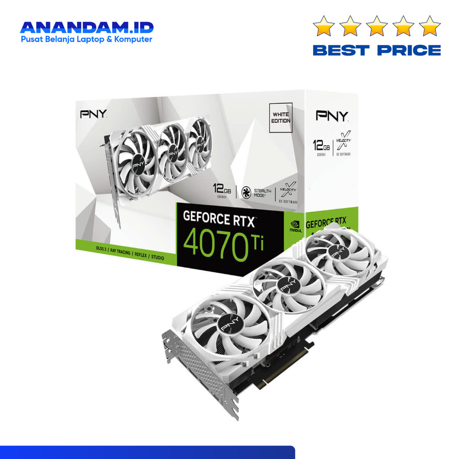 Jual VGA PNY GeForce RTX 4070 Ti 12GB LED Verto White Edition - 4070ti ...