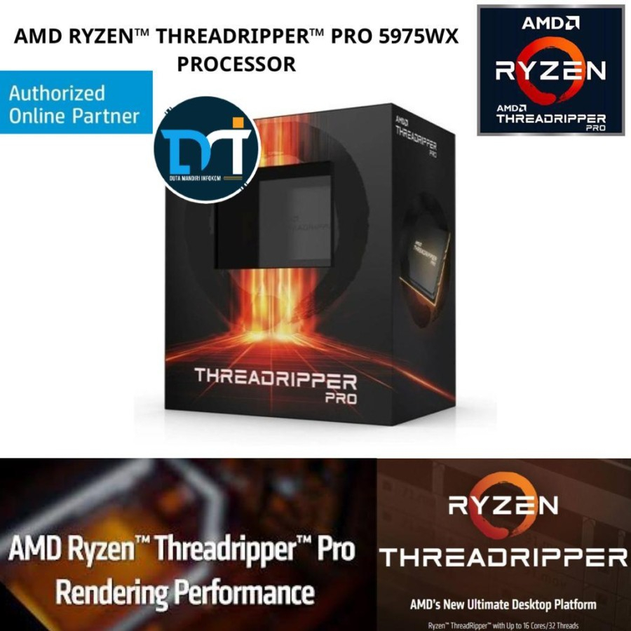 Jual AMD Ryzen Threadripper PRO 5975WX Processor AMD I 24 Core 48 ...
